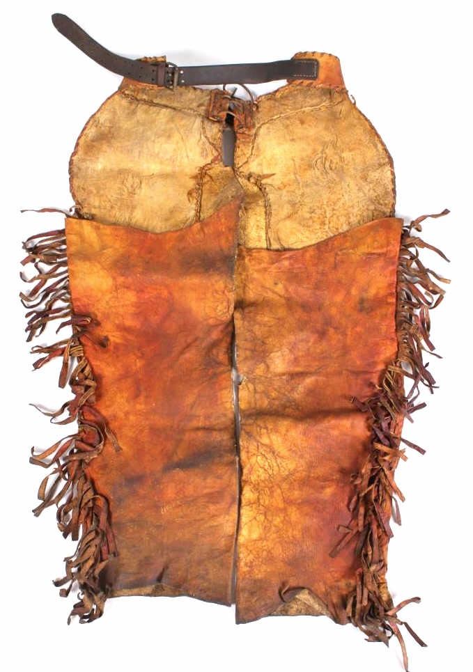 Northern Plains Elk Hide Cowboy Chaps 19th C.