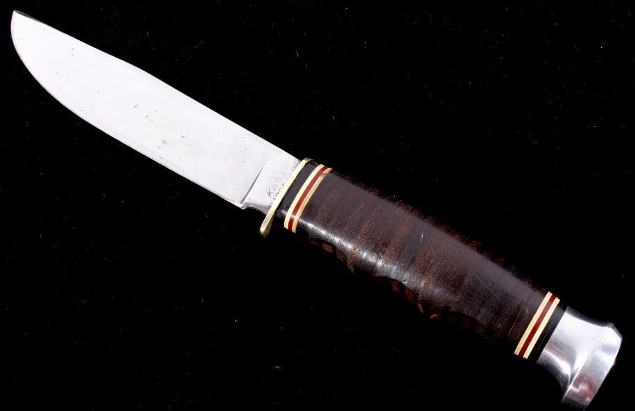 KA-BAR Model 1205 Fighting Knife in Custom Sheath