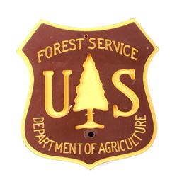 U.S. Forest Service Carved Wooden Sign