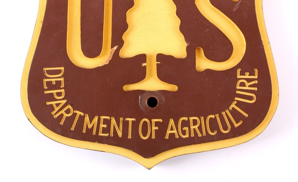 U.S. Forest Service Carved Wooden Sign