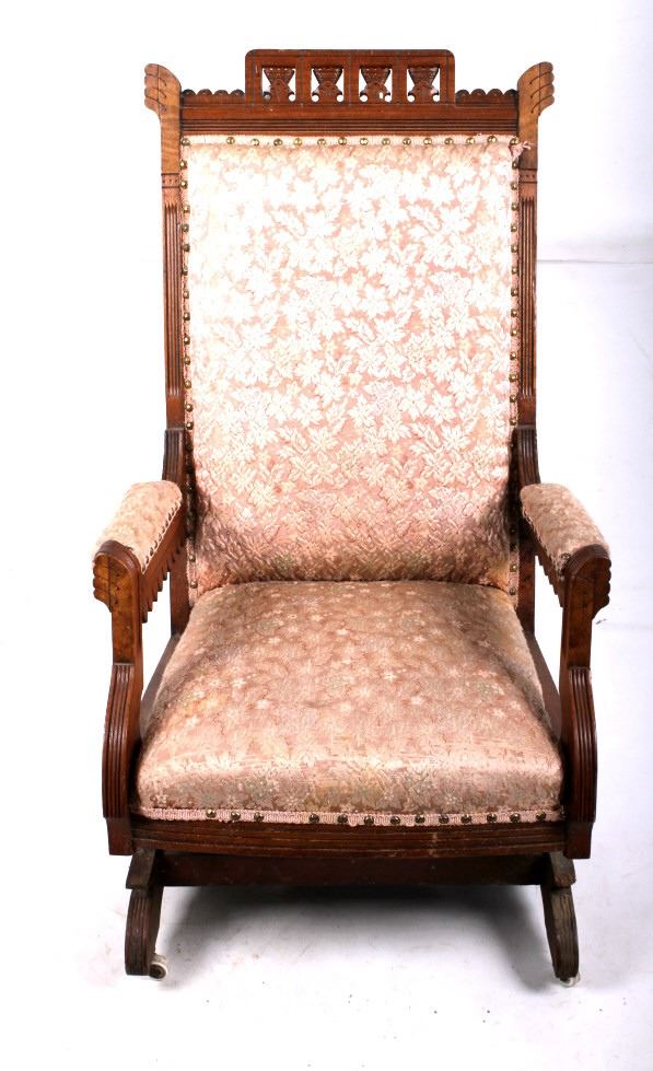 Antique Upholstery Rocking Chair