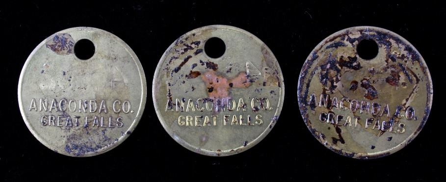 Anaconda Copper Mining Company Brass Tags