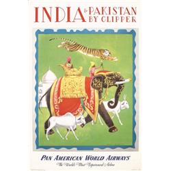 Pan Am Poster India Clipper 1949