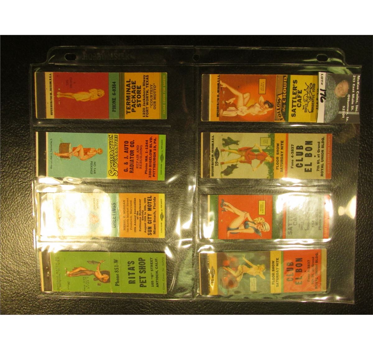 Collection of (8) different Risque Match Book Advertising Covers In a ...