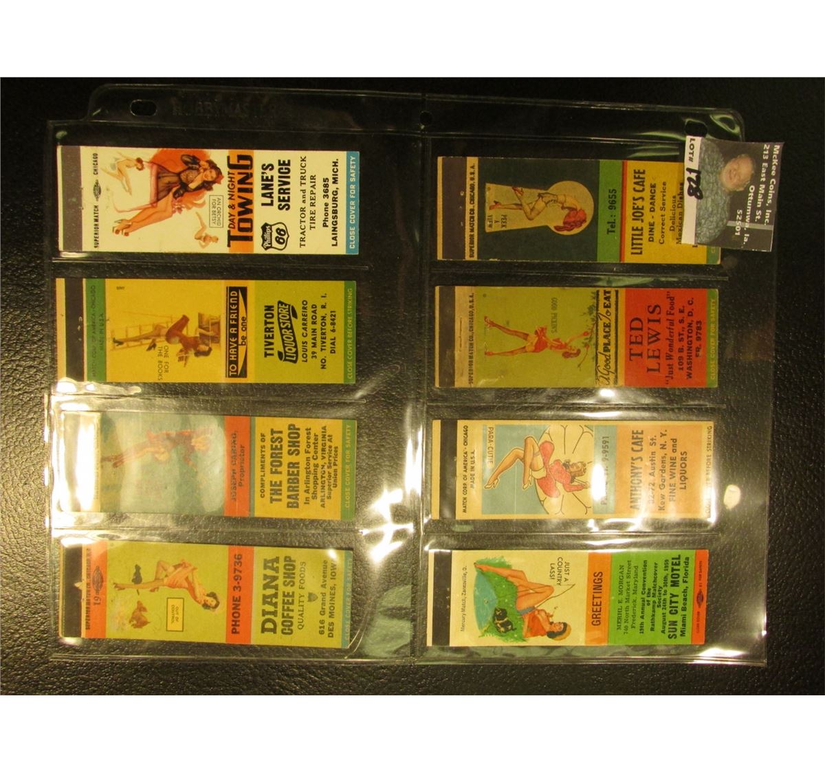 Collection of (8) different Risque Match Book Advertising Covers In a ...