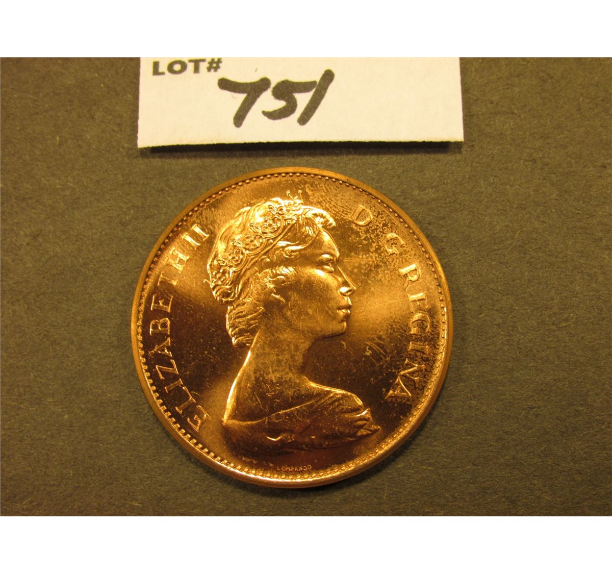 1965 Over-sized Canada Cent "The Big Penny Sudbury", Queen Elizabeth II ...