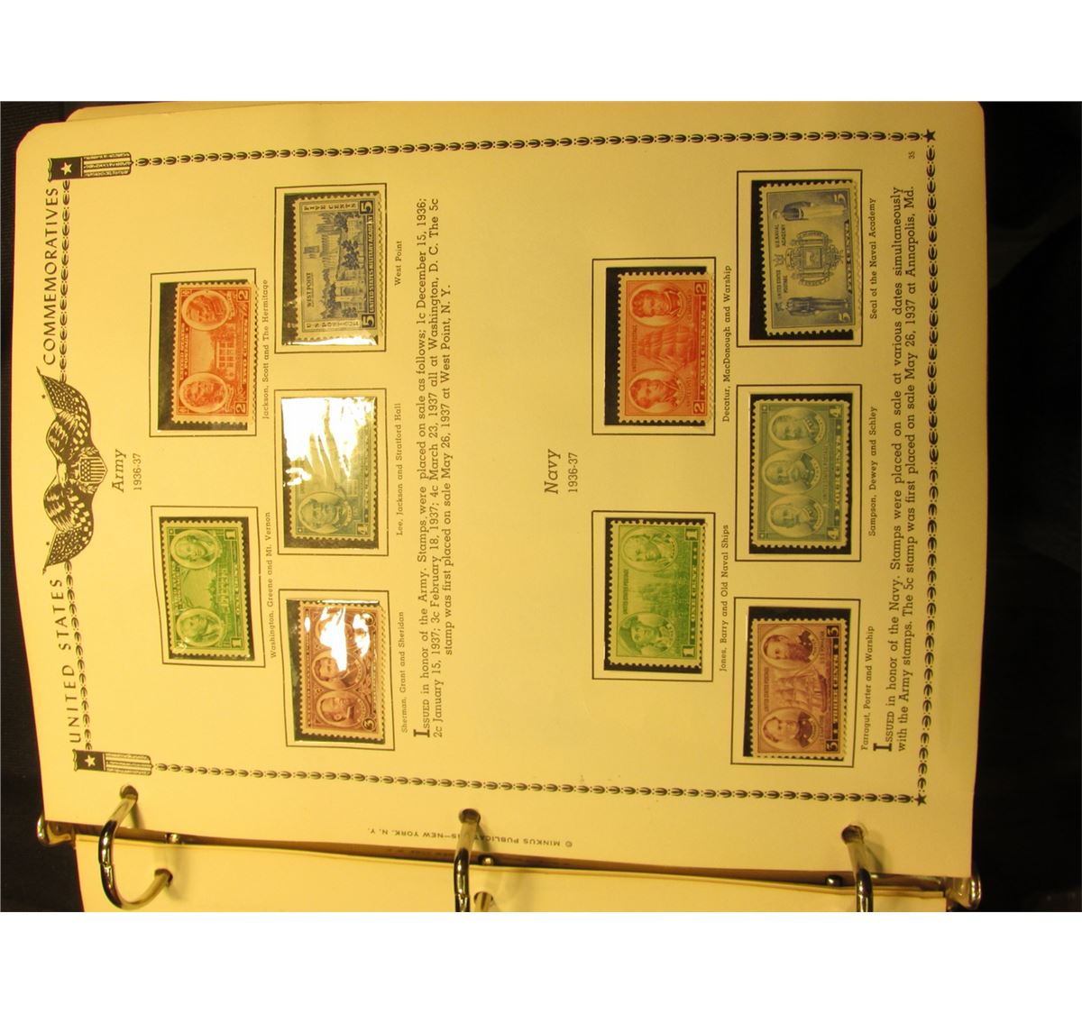 "The American Commemorative Stamp Album 1893-1960", Minkus. Beginning ...