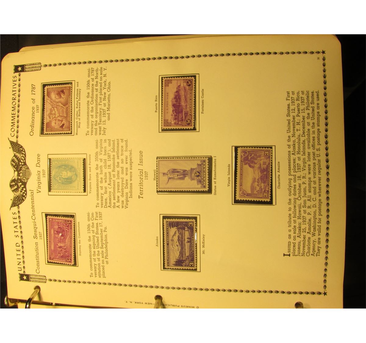 "The American Commemorative Stamp Album 1893-1960", Minkus. Beginning ...