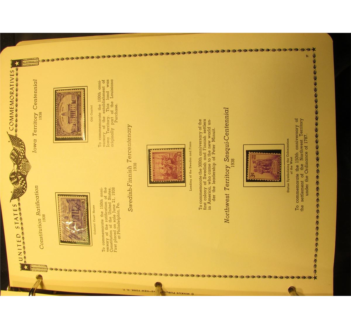 "The American Commemorative Stamp Album 1893-1960", Minkus. Beginning ...