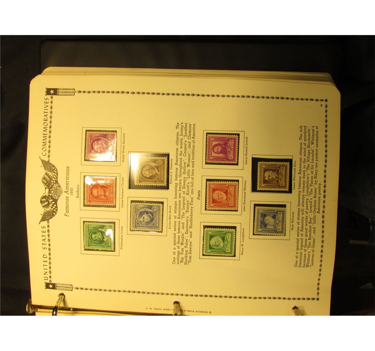 "The American Commemorative Stamp Album 1893-1960", Minkus. Beginning ...