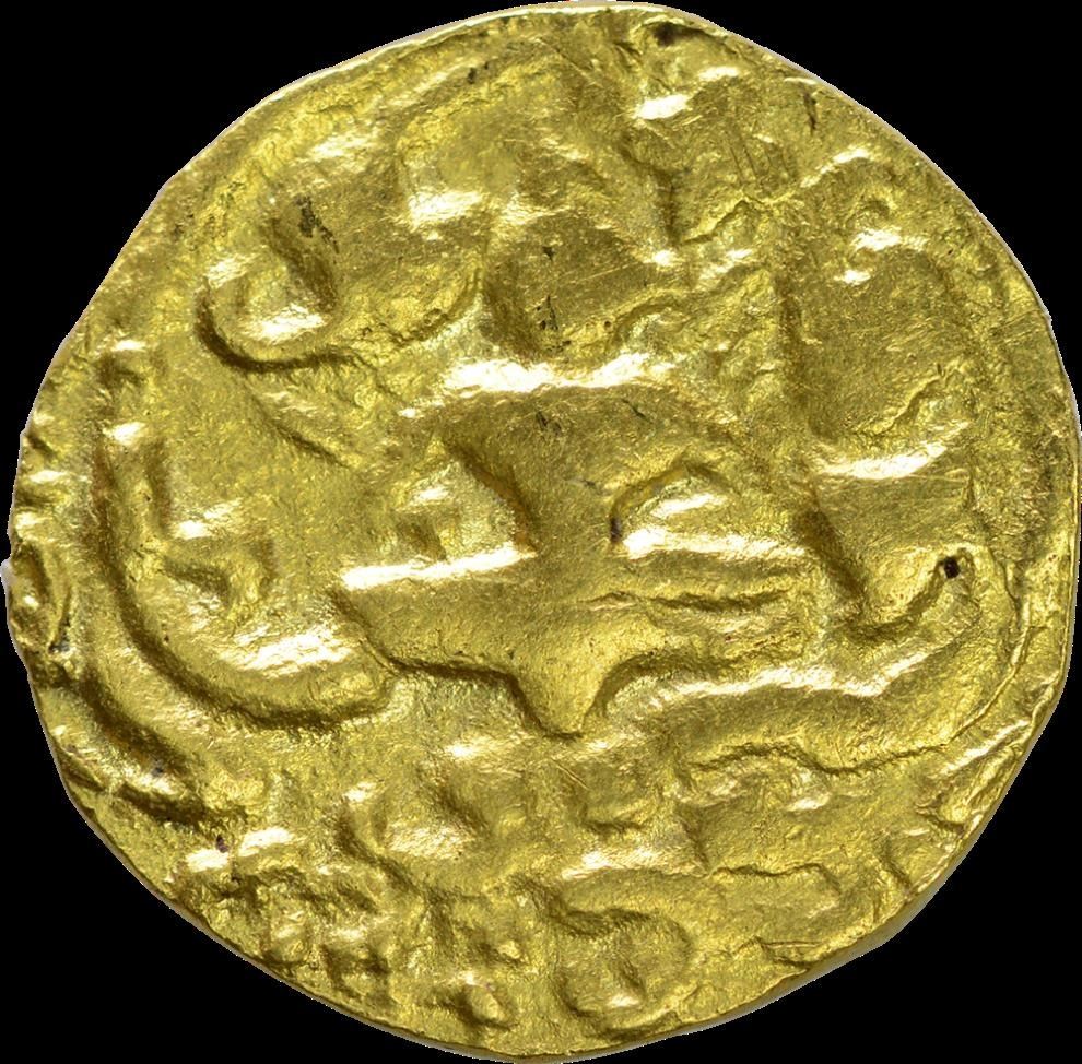 Extremely Rare Gold Pagoda Coin of Chalukya Hindu Medieval of India.