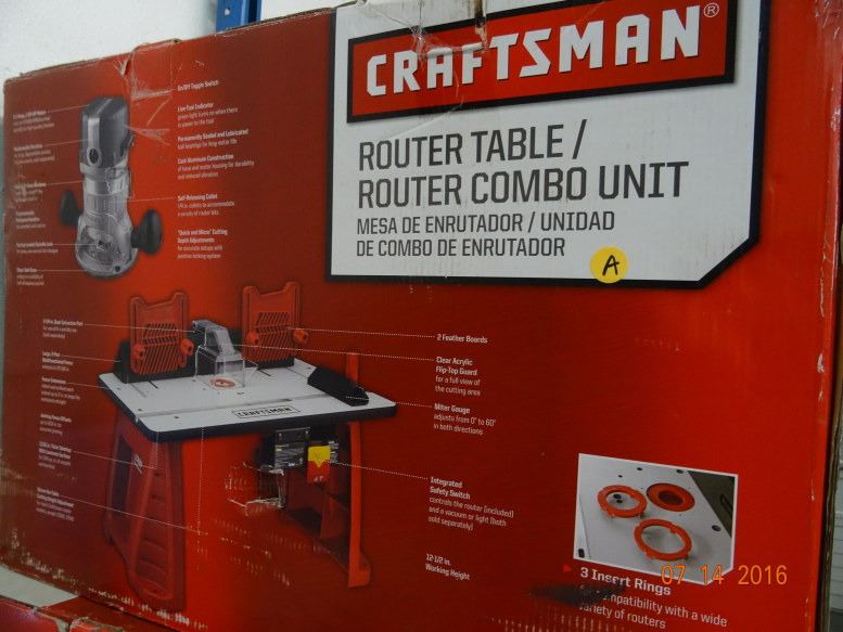 Craftsman Router Table Combo Unit - Return