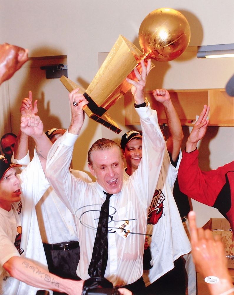 Pat Riley Signed Heat 16x20 Photo (JSA COA)