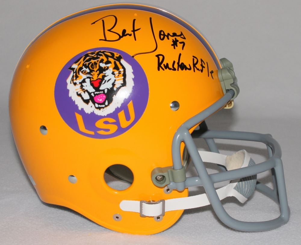 Bert Jones Signed LSU Full-Size Throwback Authentic Suspension Helmet ...