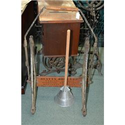 Antique Beatty Bros. washing machine frame with no barrel and a hand ...