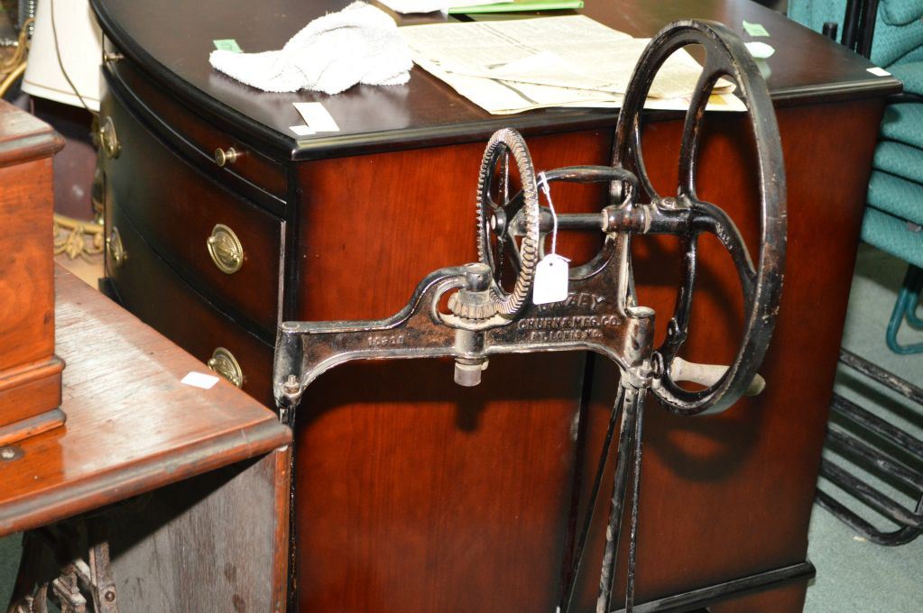 Antique Beatty Bros. washing machine frame with no barrel and a hand ...