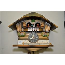 Musical wall mount cuckoo clock with dancing figures