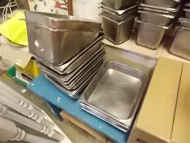 COMMERCIAL STAINLESS STEEL STEAM TABLE INSERT PANS ASSORTED LARGE ...