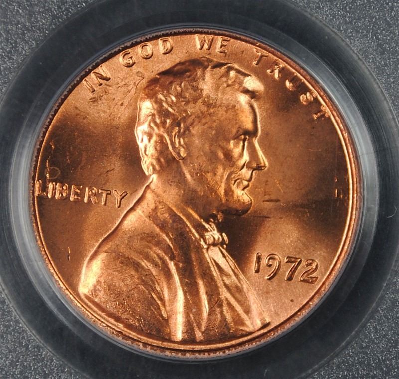 1972 DDO LINCOLN CENT PCGS MS-65 RD FS-103