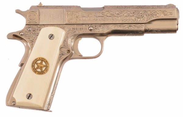Texas Ranger Steve Foster's Engraved Colt 1911 .45
