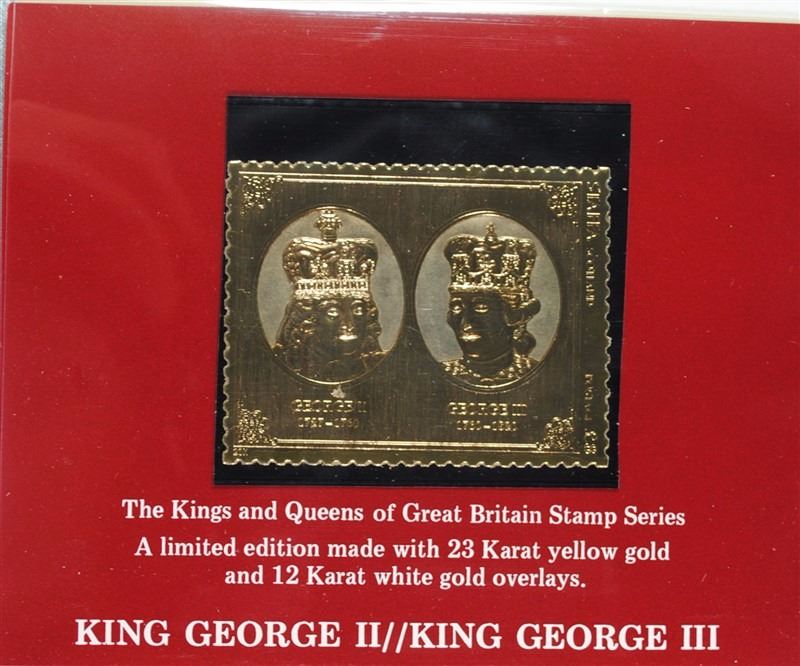 1977 GREAT BRITAIN SILVER JUBILEE GOLD STAMP SERIES 23 KT LIMITED