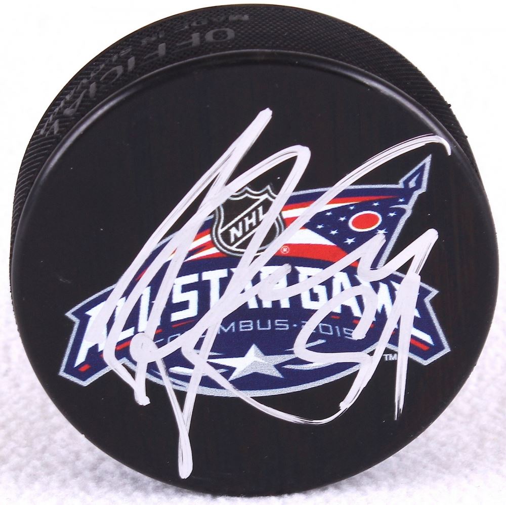 Steven Stamkos Signed 2015 All-Star Game Logo Hockey Puck (JSA COA)