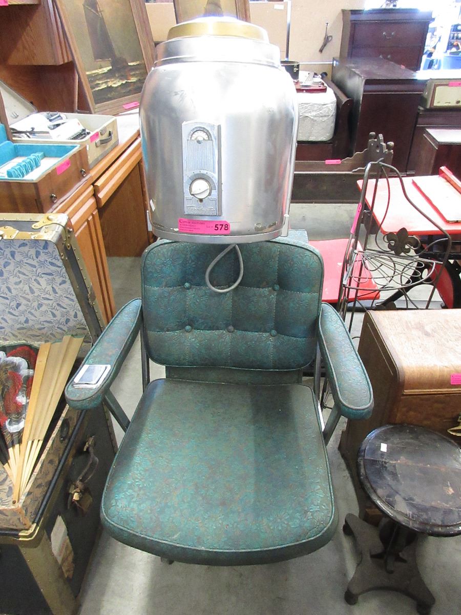 Vintage "Turbinator" salon chair with hair dryer