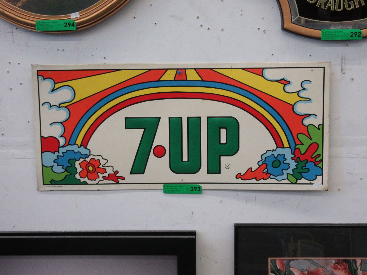 Vintage Metal 7-up advertising sign