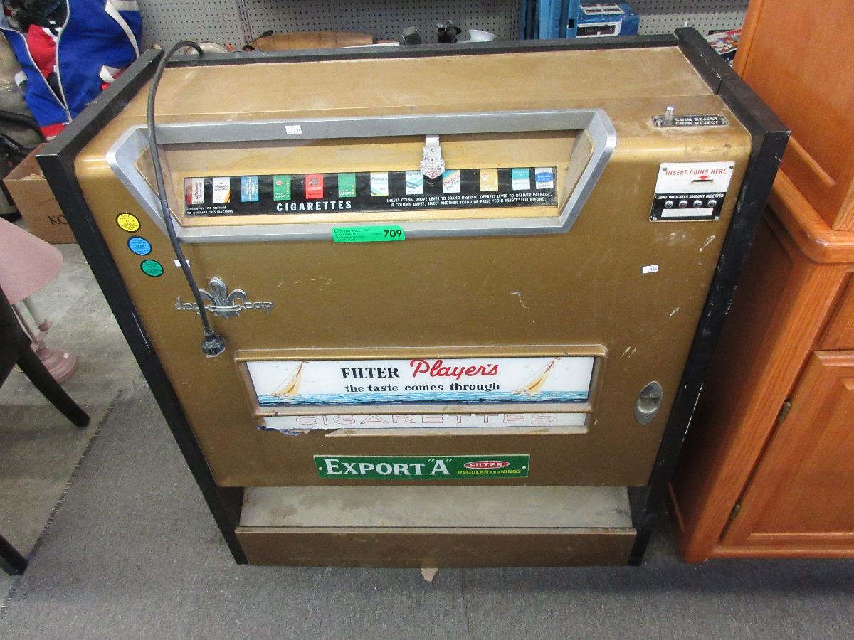 Vintage - Coin Operated "Day Cap"Cigarette Machine
