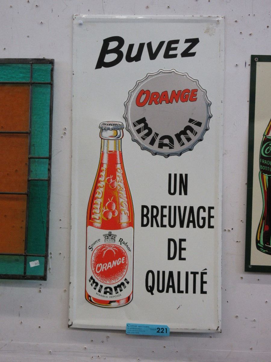 Vintage "Orange Miami" metal sign