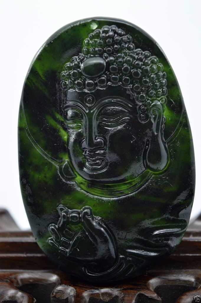 Natural Jade Good Luck Buddha Pendant