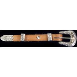 Vintage Vogt sterling silver buckle set