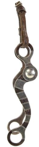 Large engraved silver overlay S shank bit