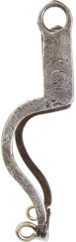Large California style bit with full silver