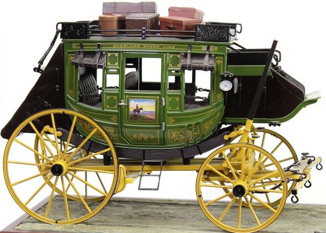 Miniature Overland Stagecoach die cast metal