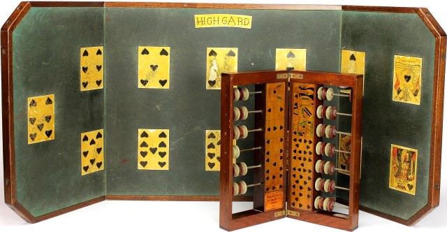 Folding Faro layout and case keeper,