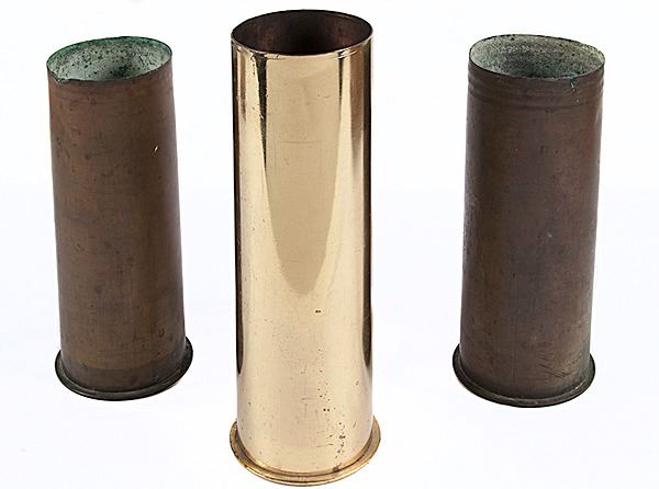 Three WWI Artillery Shell Casings