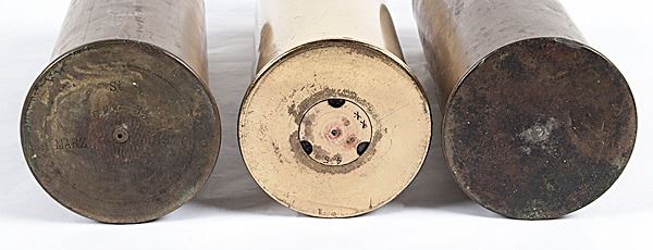 Three WWI Artillery Shell Casings