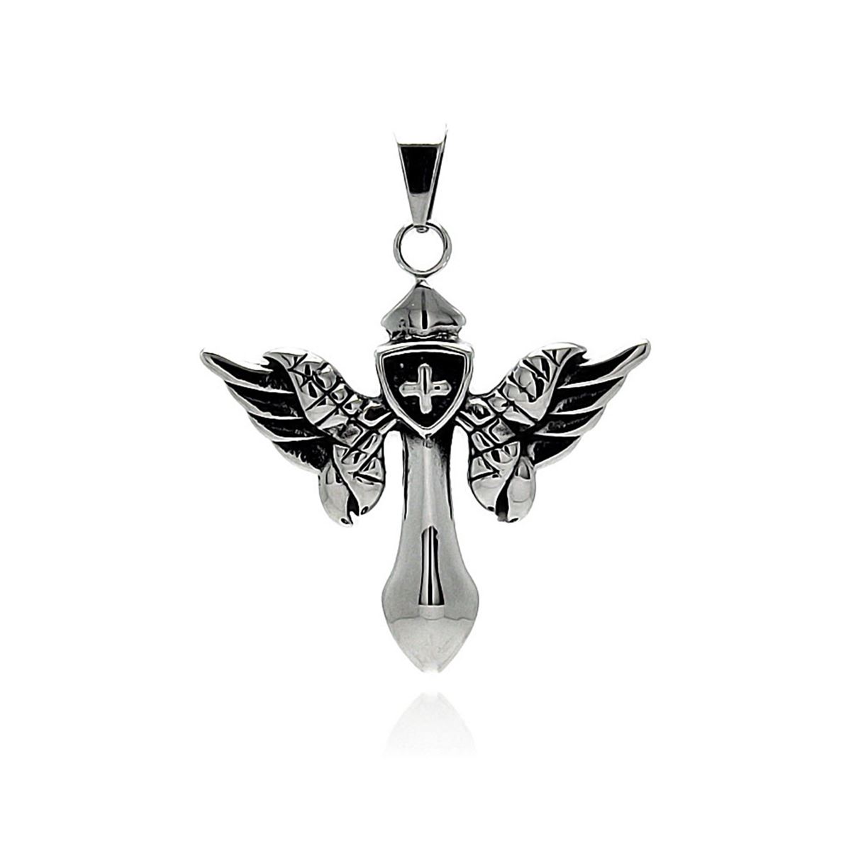 Stainless Steel Eagle Wings Sword Charm Pendant ssp00419