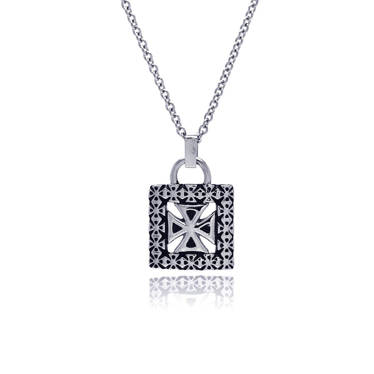 Stainless Steel Cross Padlock Necklace ssn00031