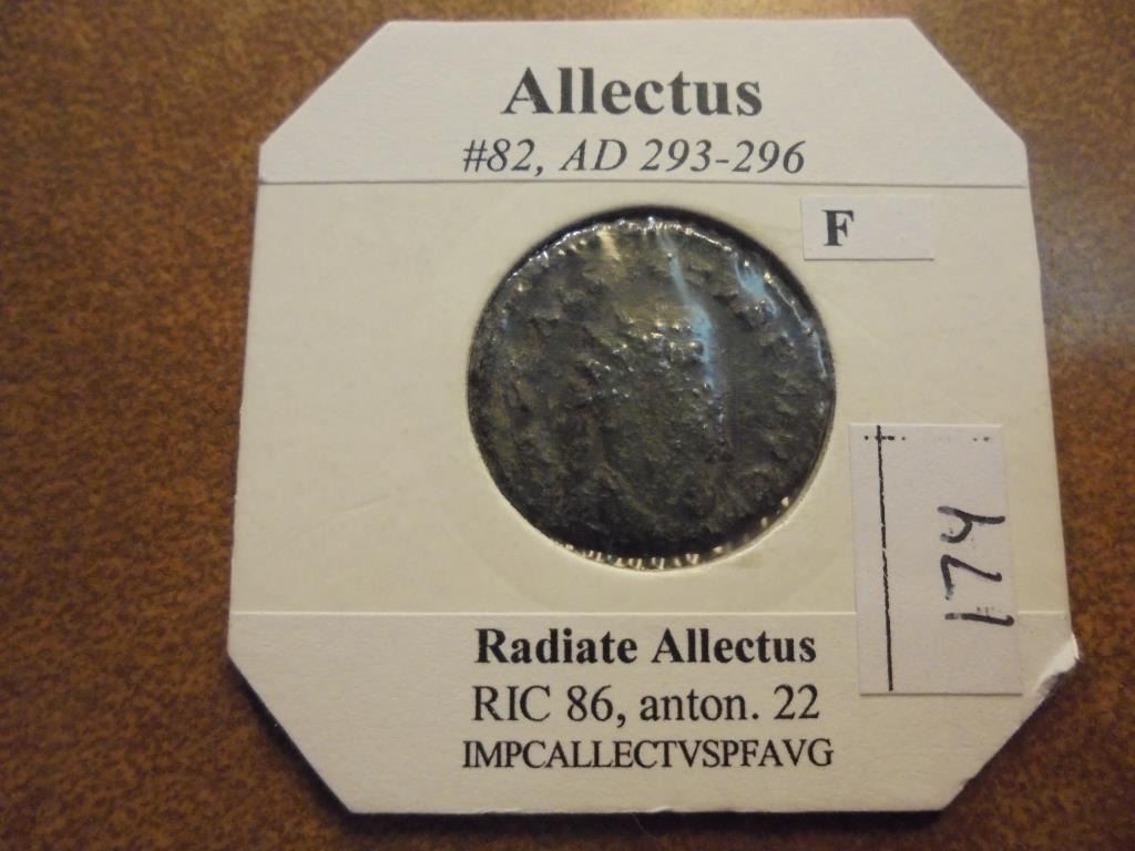 293-296 A.D. ALLECTUS ANCIENT COIN (FINE)