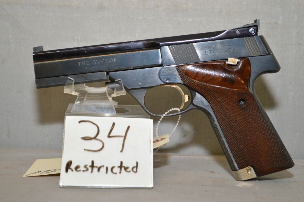 High Standard Model Victor Military .22 LR Cal 10 Shot Semi Auto Pistol ...