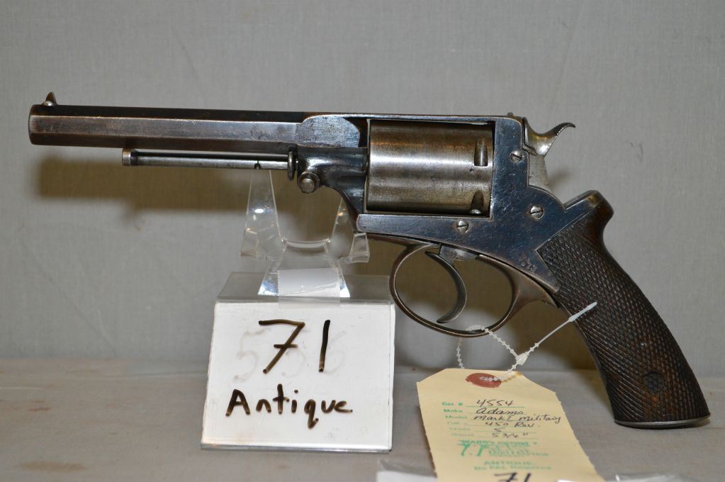 Adams Model Mark I Military .450 Cal 5 Shot Double Action Revolver w ...
