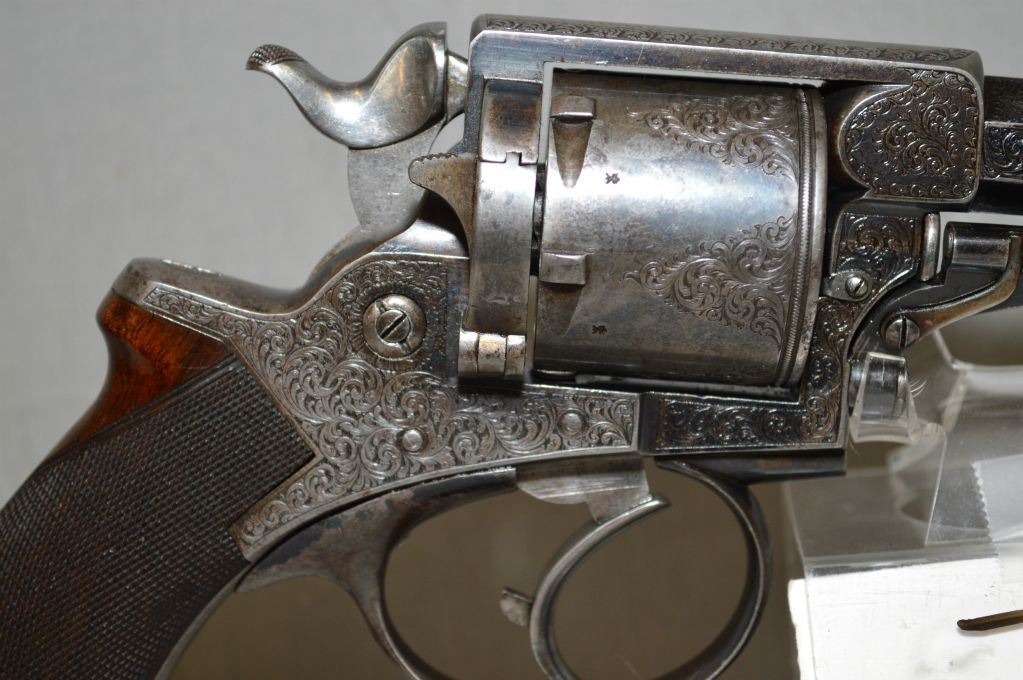 Tranter Model 1868 .450 Cal 6 Shot Double Action Engraved Revolver w ...