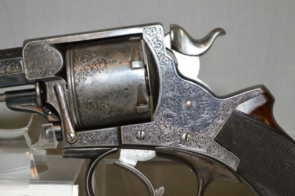 Tranter Model 1868 .450 Cal 6 Shot Double Action Engraved Revolver w ...