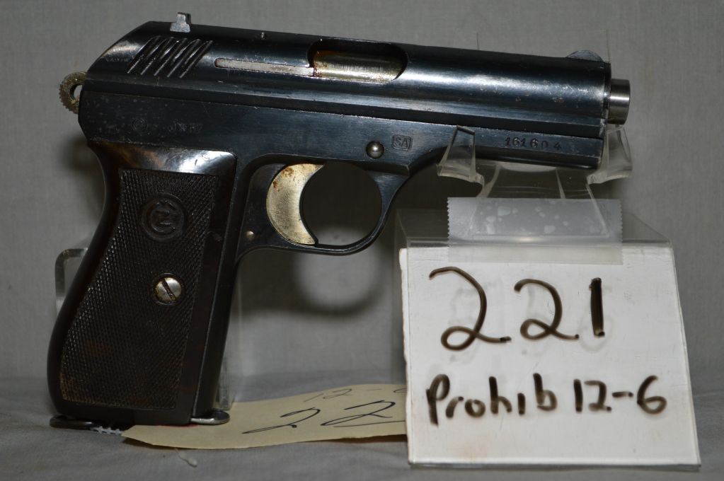 CZ Model 24 .9 MM Browning Short Cal 8 Shot Semi Auto Pistol w/ 90 mm ...