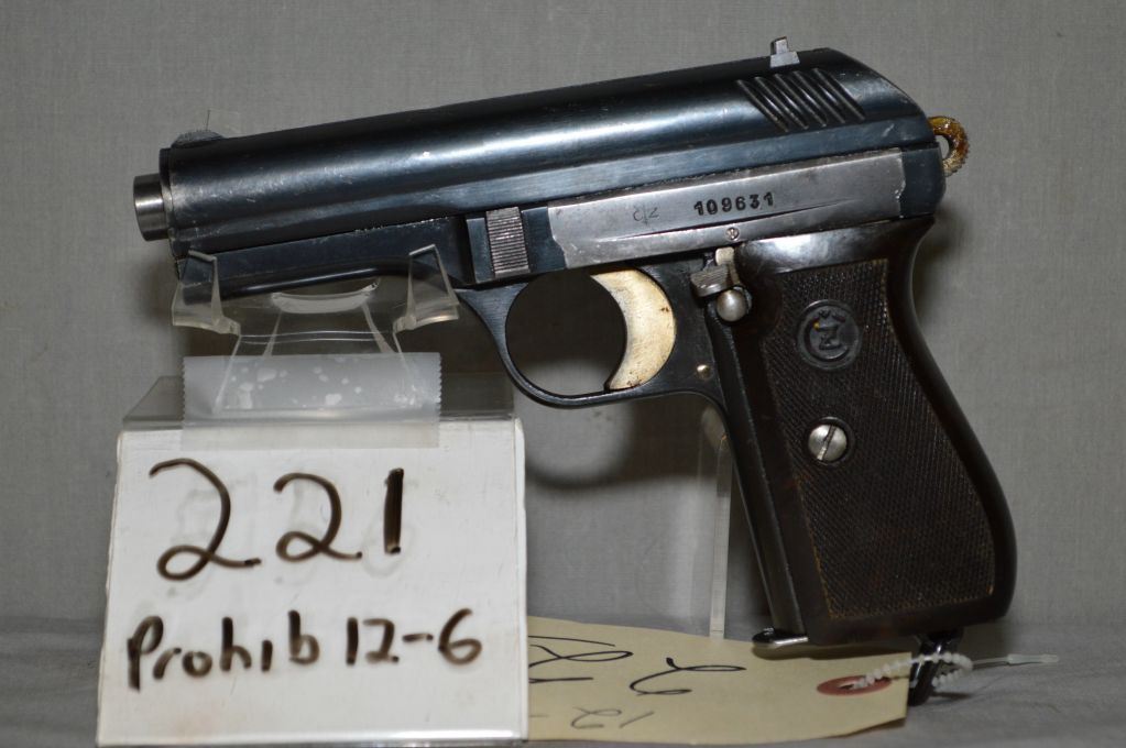 CZ Model 24 .9 MM Browning Short Cal 8 Shot Semi Auto Pistol w/ 90 mm ...