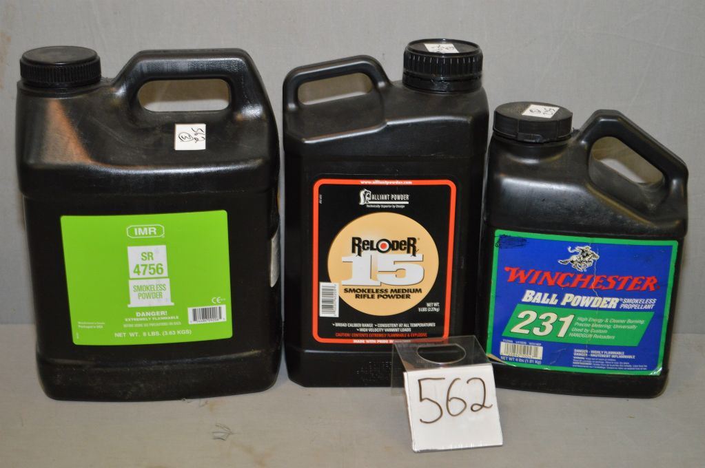 Lot of Three Containers : Full 4 Lb Win 231 Ball Powder - Approx 1/2 ...