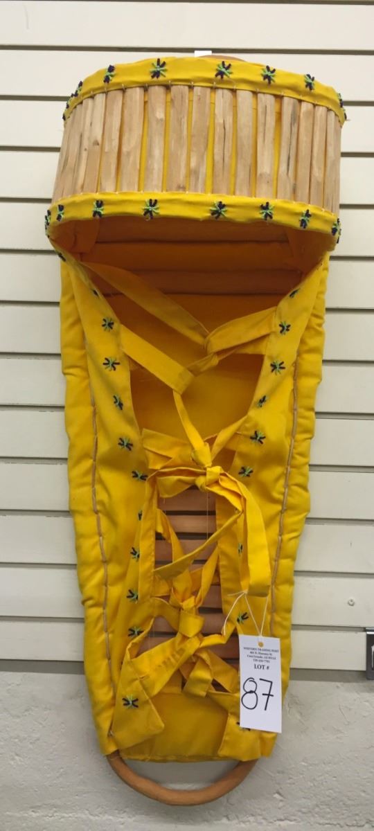 Large White Mountain Apache Cradleboard