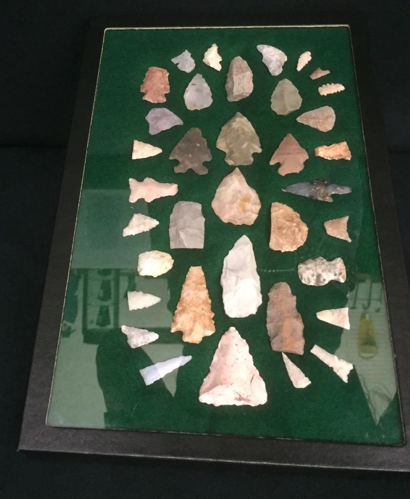 Prehistoric Arizona Arrowheads Display